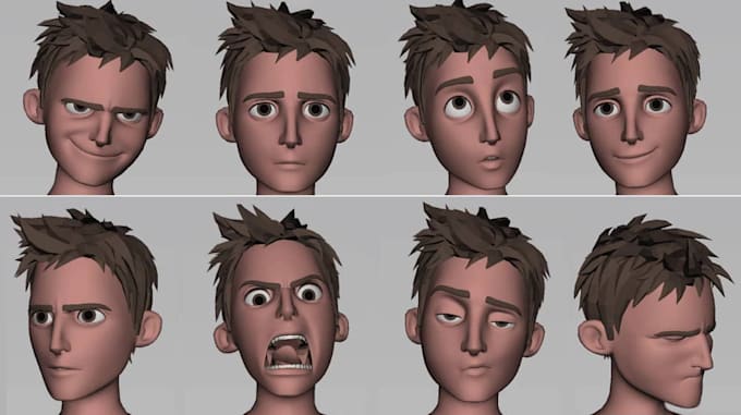 Create realistic 3d face expression, 2d face reaction, lip sync by ...