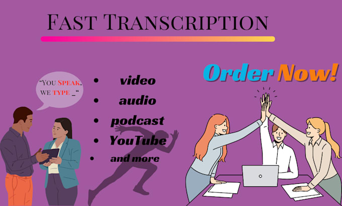 Transcribe your text and video within 24 hours by Wendi_ann | Fiverr