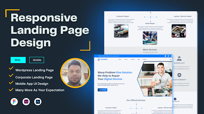Build wordpress landing page design website landing page by Freelance321 | Fiverr