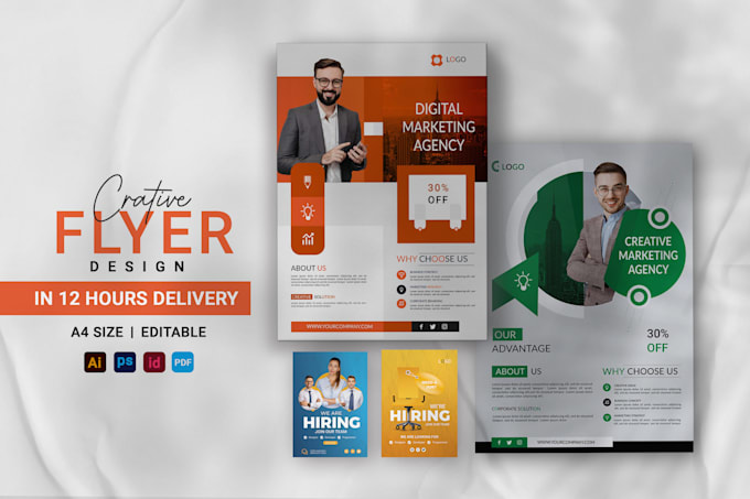 Design a4 flyer, pdf flyer, seminar flyer, or case study flyer by Advanceddesign1 | Fiverr