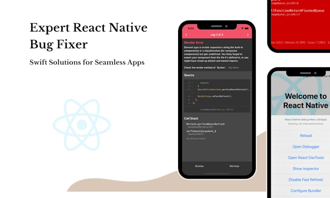 Fix bugs in your react native app for seamless performance by Kaleembhattii | Fiverr