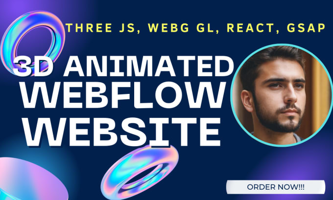 Design interactive 3d webflow animated website 3d three js webgl fiber ...