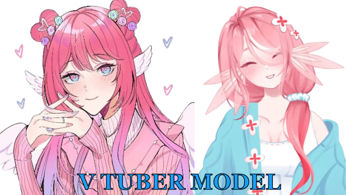Draw png tuber model or gif tuber png vtuber for live2d character by ...