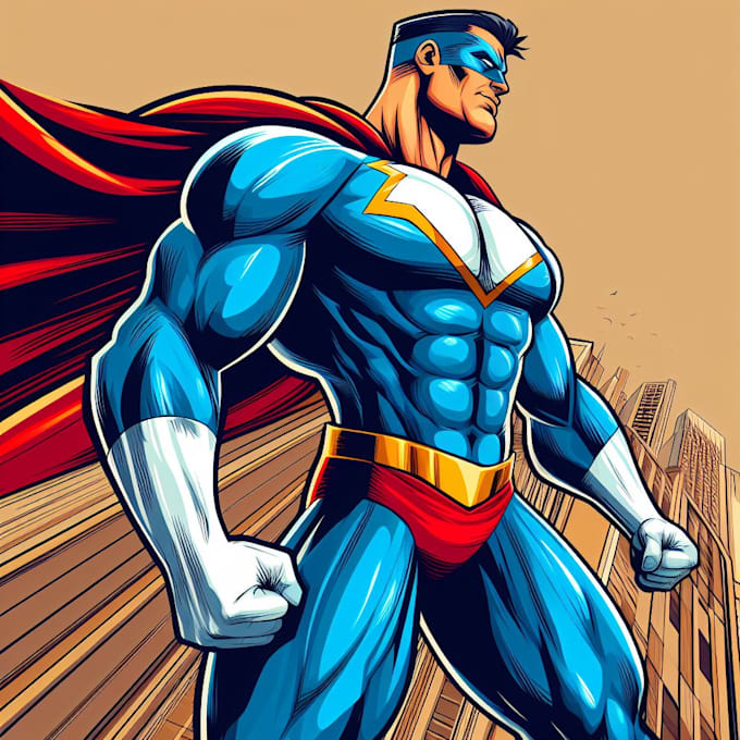 Draw you into unique superhero cartoon comic character by Glotena | Fiverr