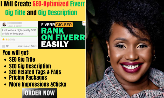 Write seo optimized fiverr gig description and profile to rank higher ...