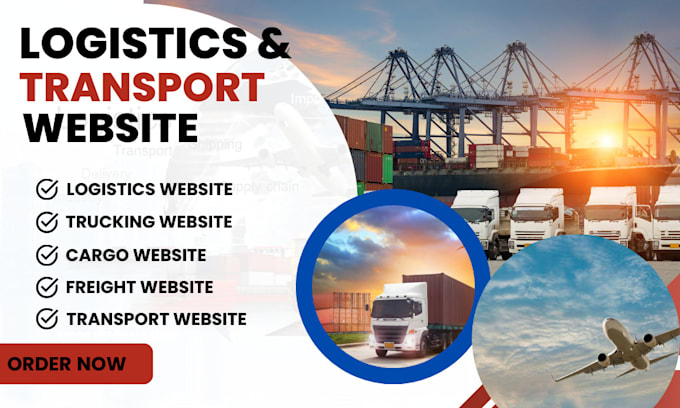 Create professional logistics website freight cargo trucking dispatch ...