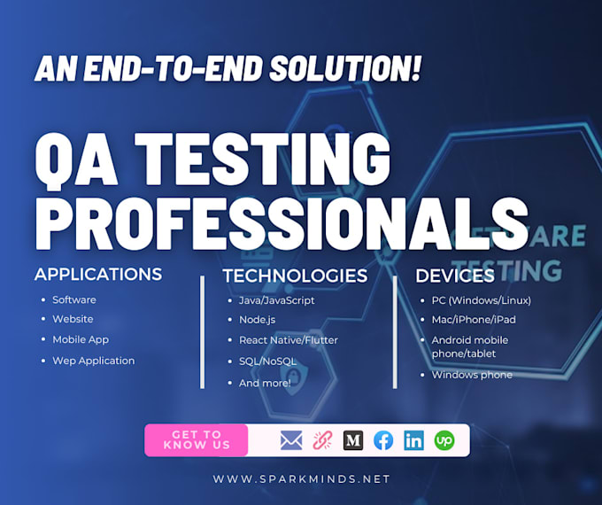 Perform qa testing for every kind of your projects by Sparkminds_jsc ...