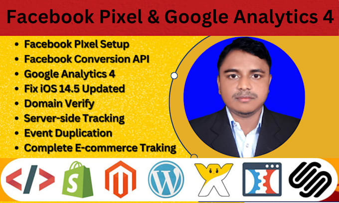 Fix facebook pixel setup conversion api with gtm, google analytics4, ios14 by Maidul59 | Fiverr