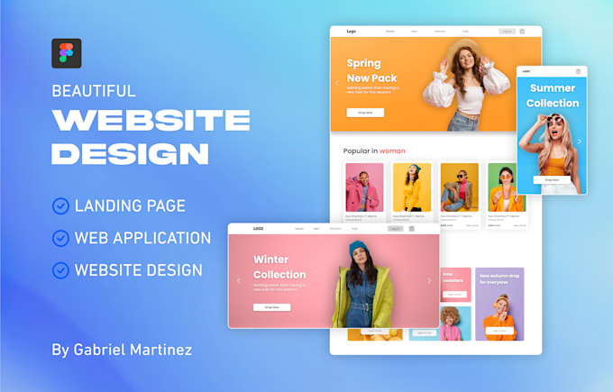 Design a modern and beautiful website with figma by Gabito_webdev | Fiverr