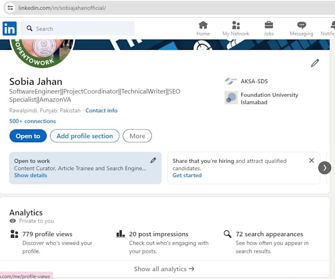 Optimize your linkedin profile by Sobia28 | Fiverr