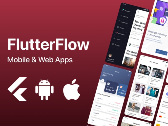 Build flutterflow app, flutter app, app development, design mobile ui ... Build flutterflow app, flutter app, app development, design mobile ui ...