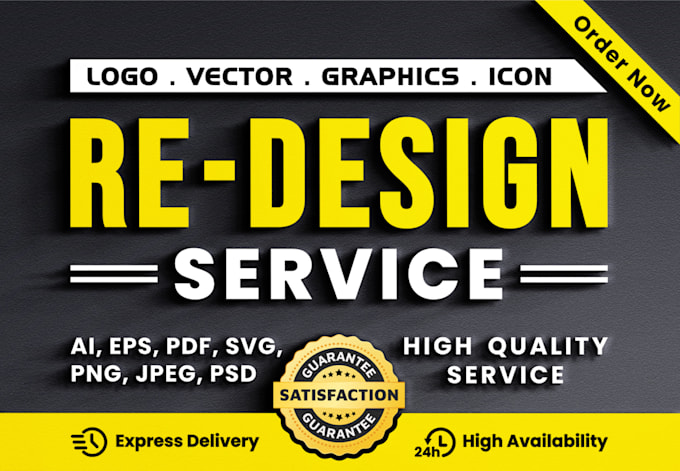 Redesign redraw modify edit vector tracing or update existing logo or ...