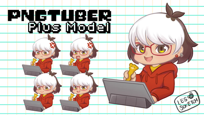 Custom pngtuber character animated for streaming by Lesscketch | Fiverr
