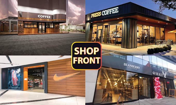 Make shop front, storefront, signboard, yard sign, signage, billboard ...