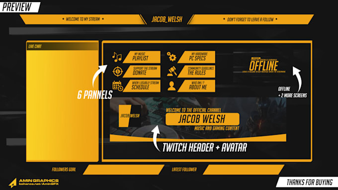 Make animated overlays, screens, alerts and more for your stream