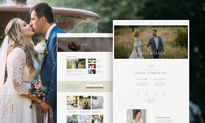 Create your wedding website for invitations, rsvp, and photo gallery by Rupesh_wp | Fiverr