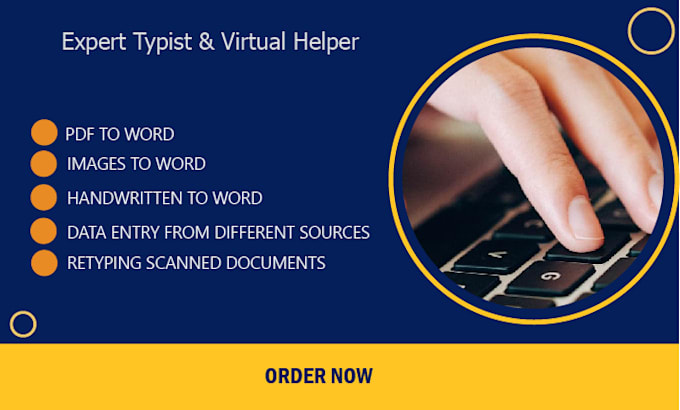 Type anything for you instantly by Naseeraryen_12 | Fiverr