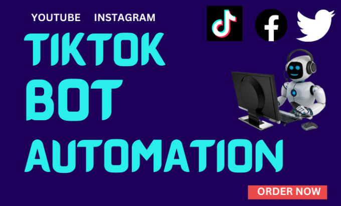 Create automated tiktok bot, instagram api bot, youtube automation by ... Create automated tiktok bot, instagram api bot, youtube automation by ...