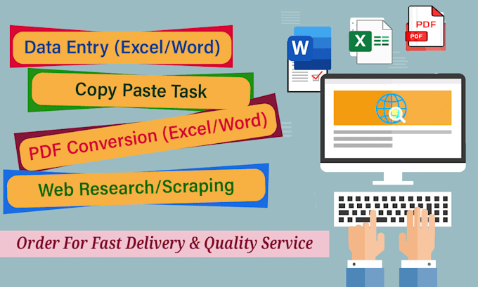 Do data entry, data scraping, web research, copy paste, typing by It_rokeya911 | Fiverr