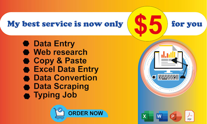 Give you my best data entry service by Mdemon105475 | Fiverr