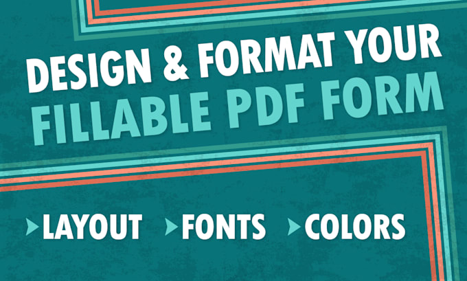 Design and format your fillable pdf form by Tperegoy1 | Fiverr