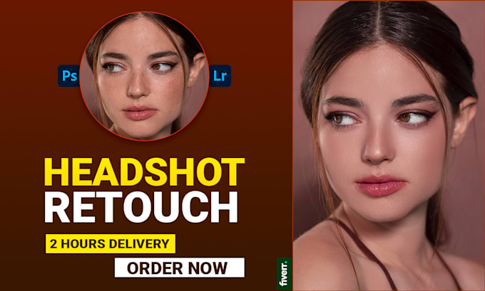 Do high end headshot retouching, portrait, and photo editing with ...