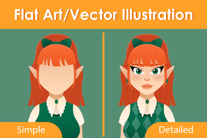 Create flat vector illustration, portrait, character design, mascot by ...