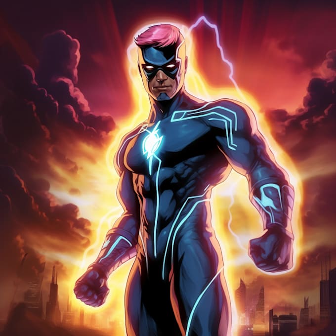 Create a superhero character design by Camouqooree | Fiverr