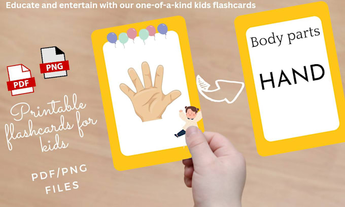 Create educational fun flashcards for your kids by Dounya_lrb | Fiverr