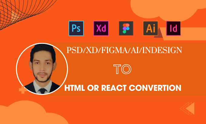 Convert Figma Or Psd To Html Css Or React Or Next Js Or Tailwind Css