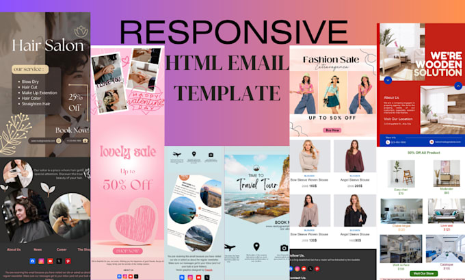 Design a responsive html email template by Shreyasi97 | Fiverr