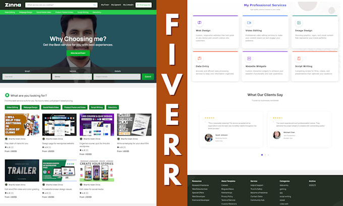Build fiverr style freelancer portfolio website on blogger by Itszinna | Fiverr