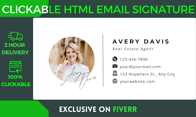 Create a clickable html email signature by Skdigitalservic | Fiverr