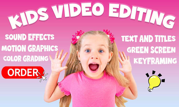Do quick video editing for kids youtube channel by Bubbles_cast | Fiverr