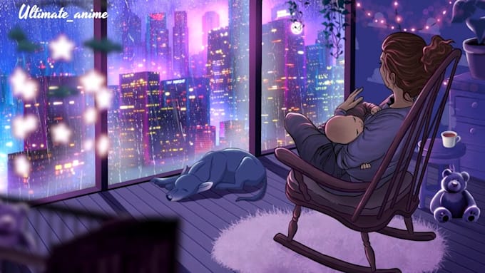 Create an amazing loop animation for music video and streamers by ...