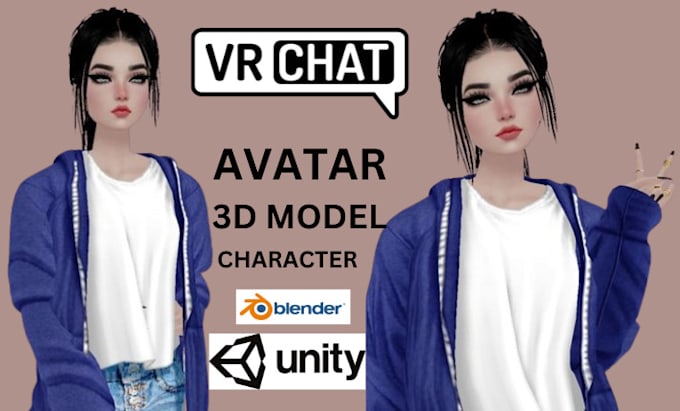 Edit your custom vrchat avatar, vrchat vtuber, furry, 3d model by ...