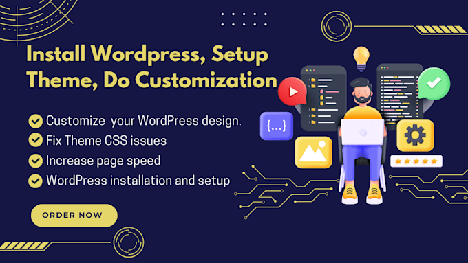 Install Wordpress Setup Theme Do Customization By Hammadrasheed50