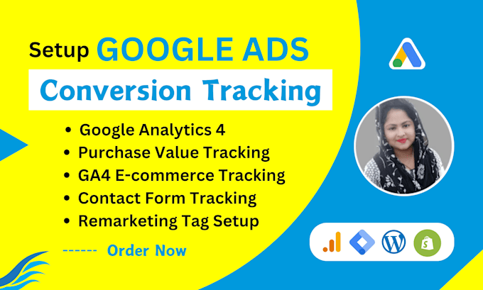 Google ads conversion tracking setup for shopify woocommerce by Trackingtoper | Fiverr