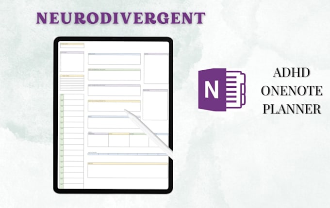 Design custom one note adhd planners for ultimate productivity by ...