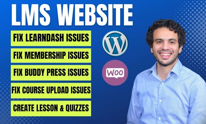 Corrija errores en el sitio web de wordpress lms con problemas de learndash lms en 24 horas