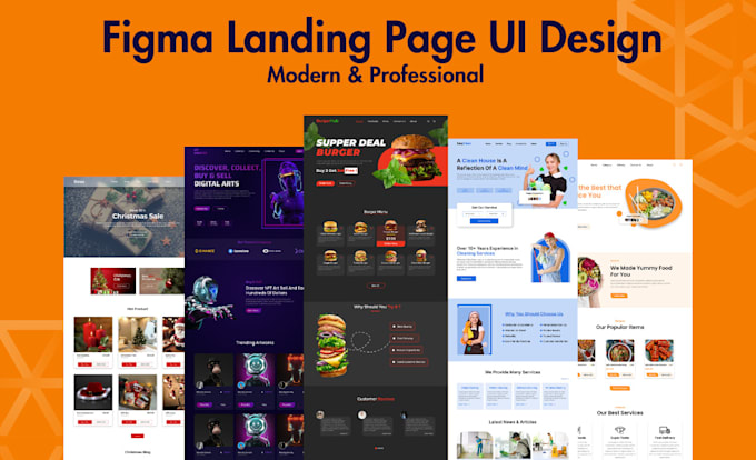 Do attractive and professional landing page,website in figma by Hotvious_design | Fiverr