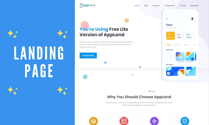 Build a landing pages by Landixx | Fiverr