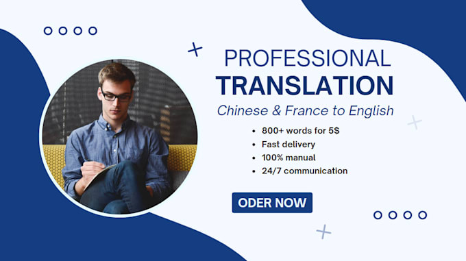 Provide professional any language to english translation by ...