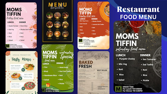 Do an amazing menu design food menu, restaurant menu design by ...