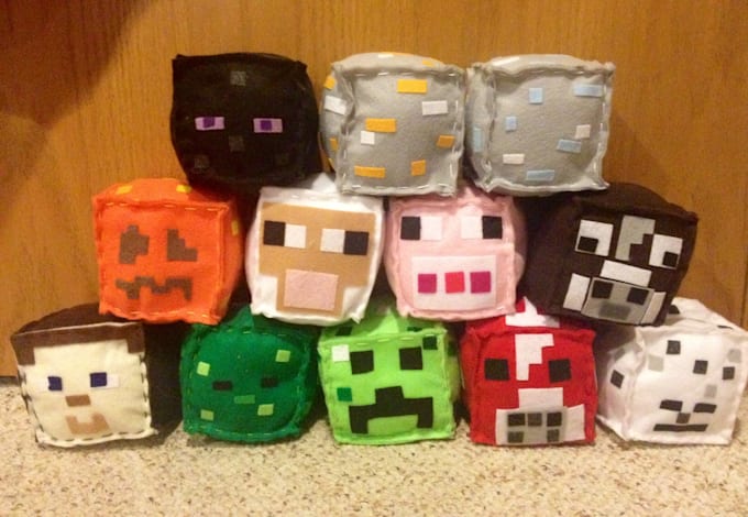 Make you a minecraft plush cube head by Lmdcreations | Fiverr