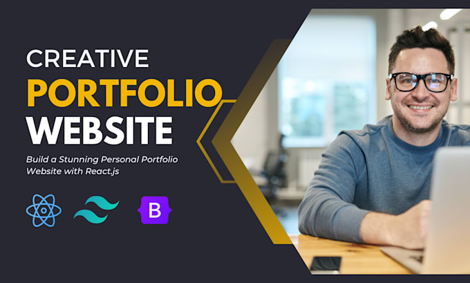 Create and design a personal portfolio reactjs website