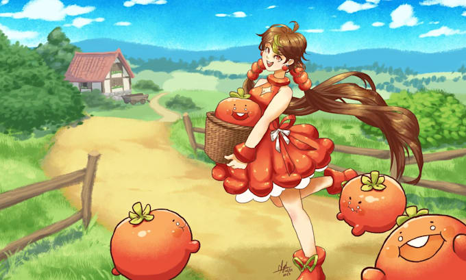 Draw anime, manga splash art for your poster, game or print by ...