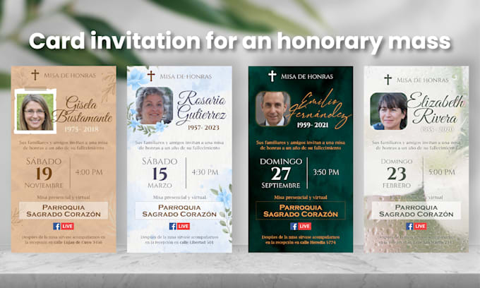 Design an invitation card for the honorary mass by Mauromarchese | Fiverr