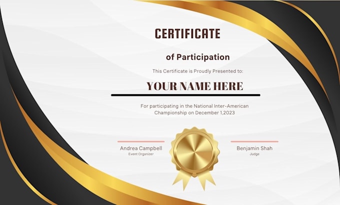 Create any type of certificate design within 24 hours by ...