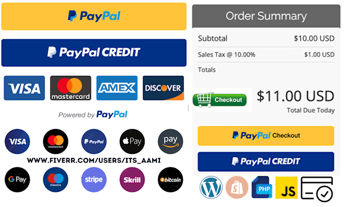 Integrate paypal and smart checkout button integration by Its_aami | Fiverr Integrate paypal and smart checkout button integration by Its_aami | Fiverr
